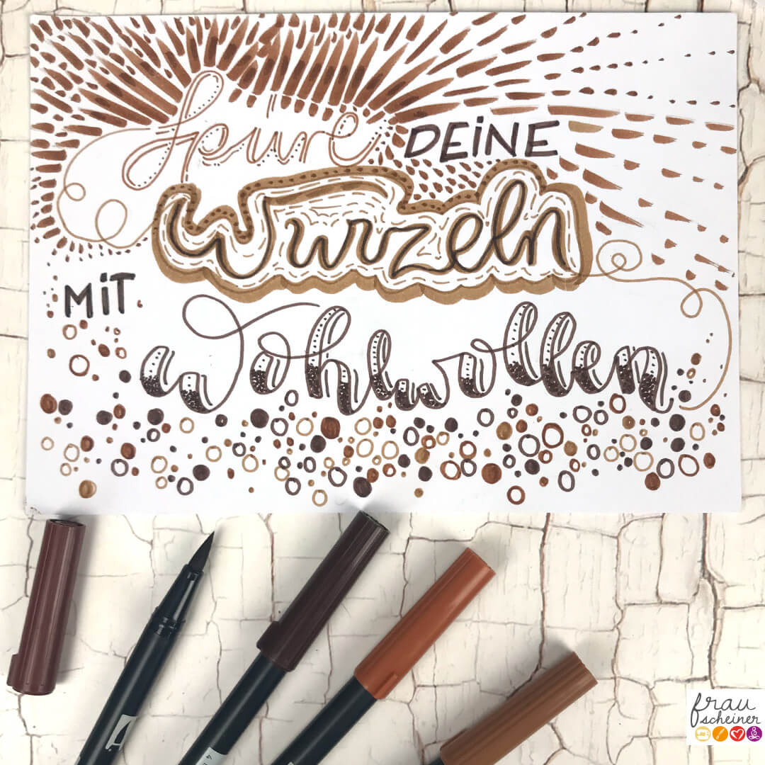 Januar: Lettering aus Punkten und Strichen - Hand Lettering Challenge ...