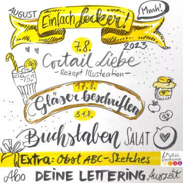 Obst ABC Zeichen Vorlage zum Download - Extra Goodie im August - Frau ...
